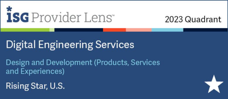 Persistent Named Leader in ISG Digital Engineering Services 2023 Persistent Named Leader in ISG Digital Engineering Services 2023
